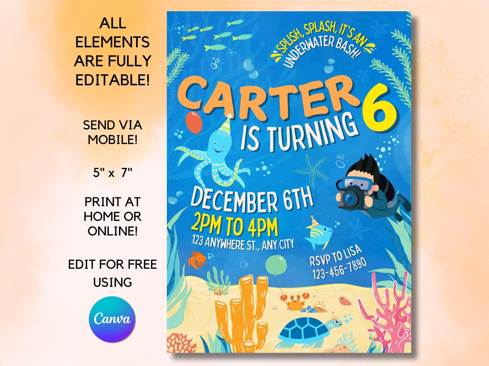 Boys Sleepover Party Invite Editable Boy Sleepover Birthday Invitation ...