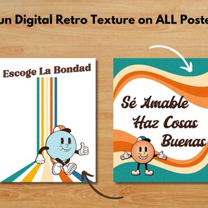 Spanish Kindness Poster Retro Spanish Classroom Motivational Decor ...