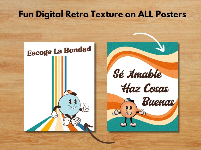 Spanish Kindness Poster Retro Spanish Classroom Motivational Decor ...