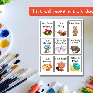 Lunchbox Notes for Kids Printable Daily Positive Affirmations ...