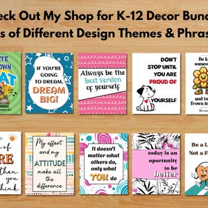 High School Boho Growth Mindset Poster Positive Classroom Motivational ...