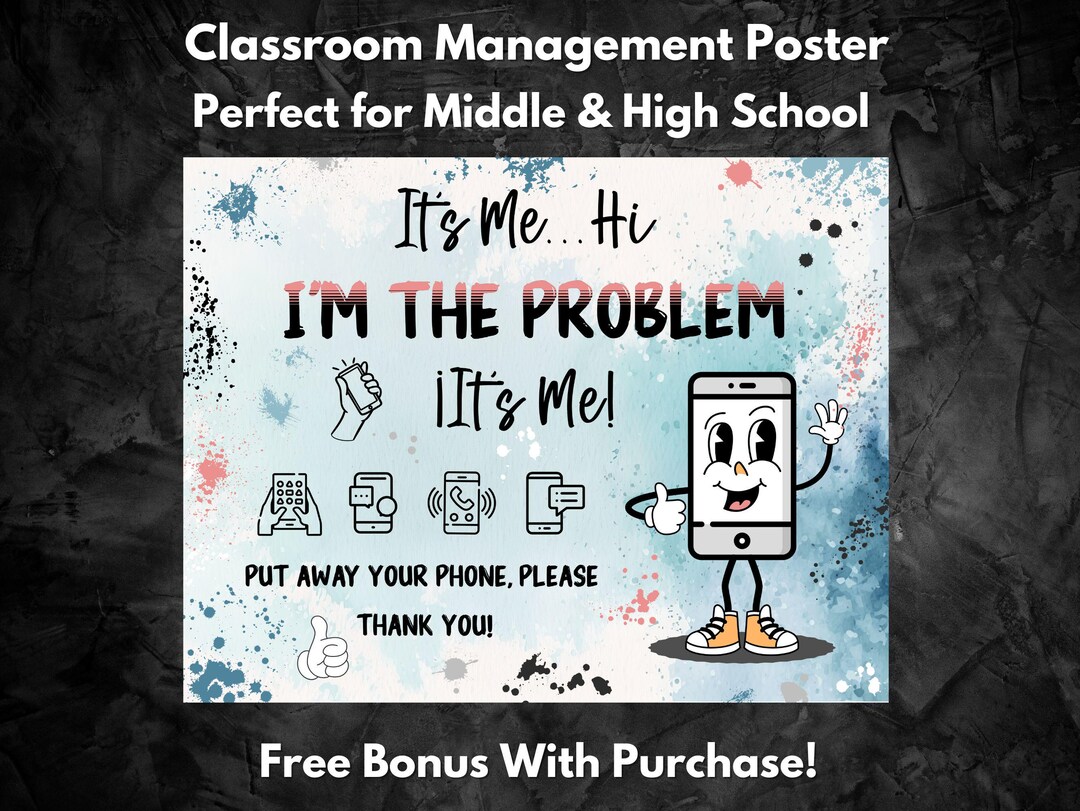 High School Classroom Management Poster Cell Phone, Motivational ...