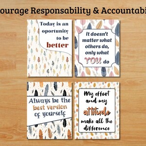 High School Boho Growth Mindset Poster Positive Classroom Motivational ...