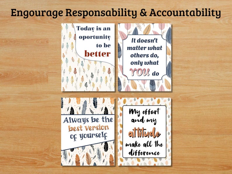 High School Boho Growth Mindset Poster Positive Classroom Motivational ...