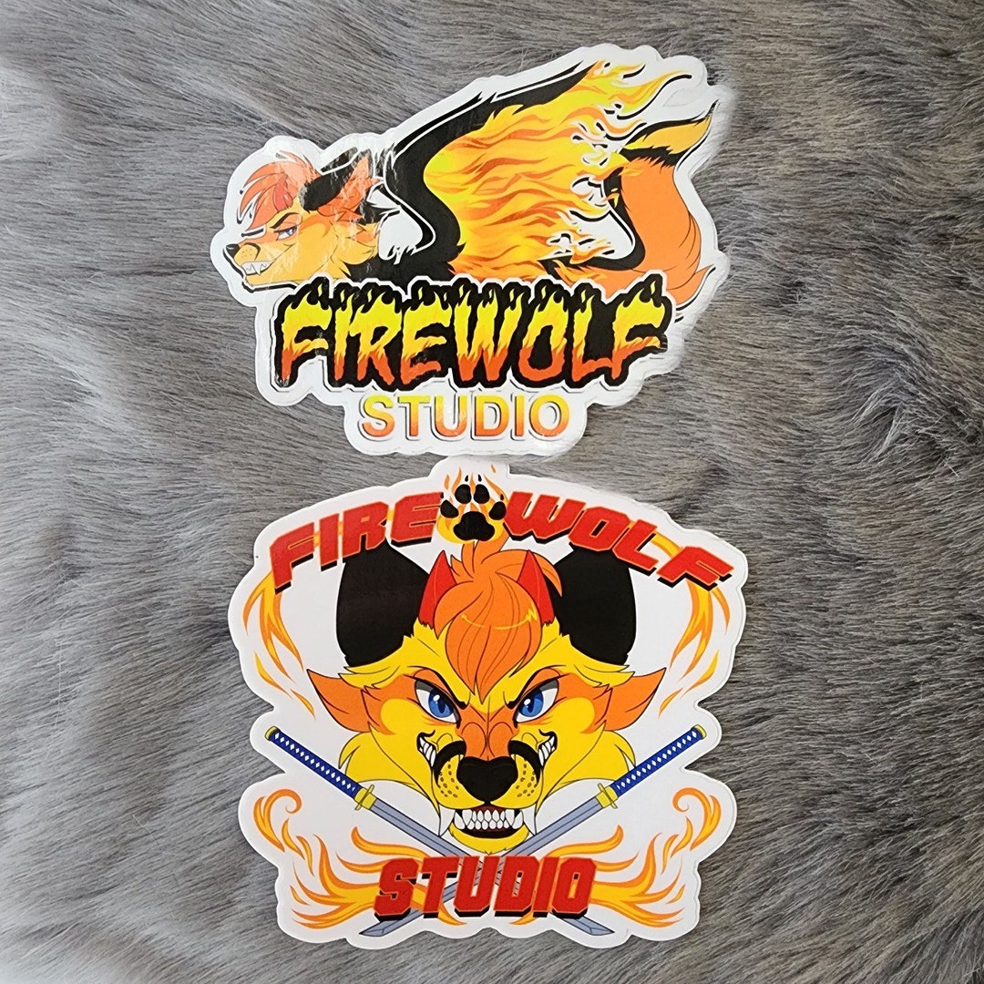 Fire Wolf Studio Logo Sticker - Etsy