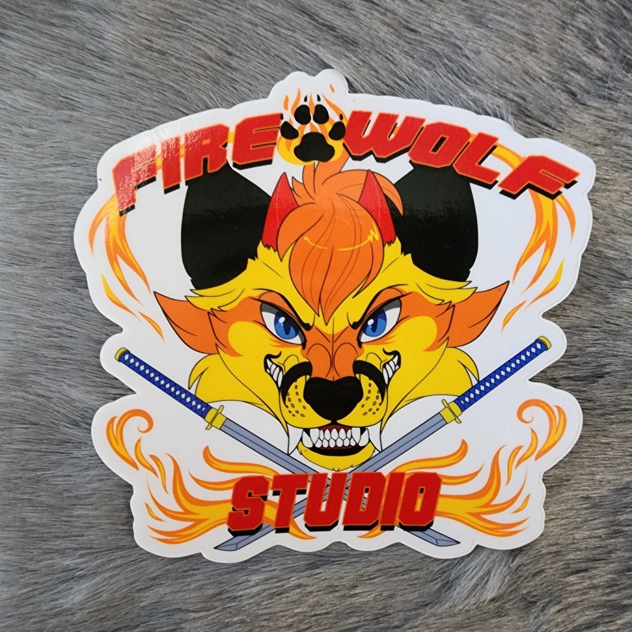 Fire Wolf Studio Logo Sticker - Etsy