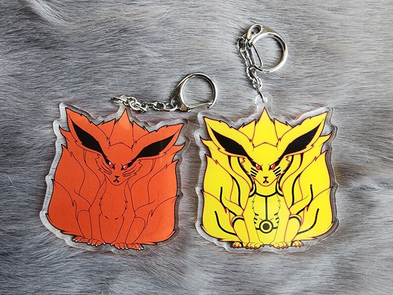 Double Sided Demon Fox Acrylic Charm - Etsy