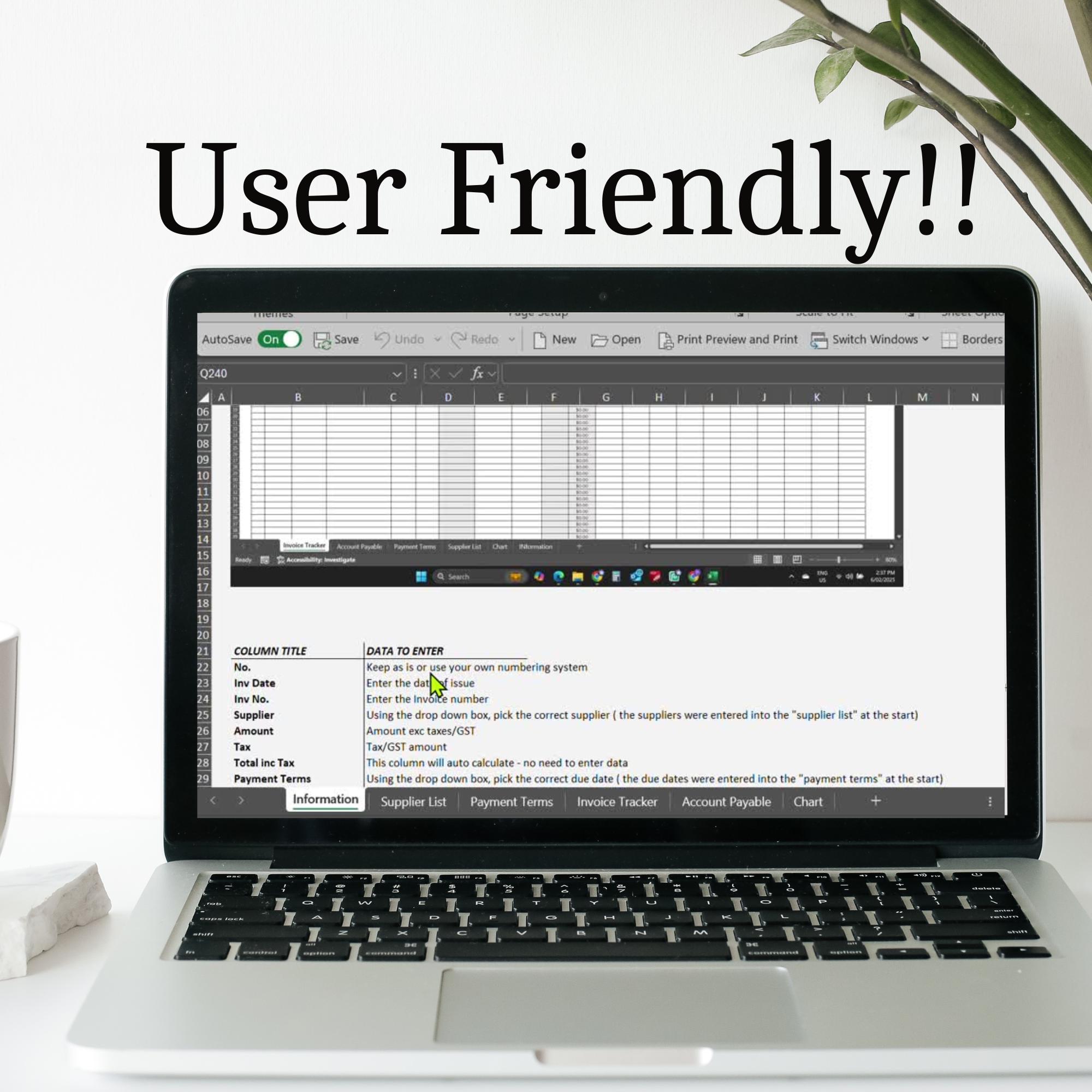 Invoice Tracker Small Business Excel Budget Bookkeeping Template ...