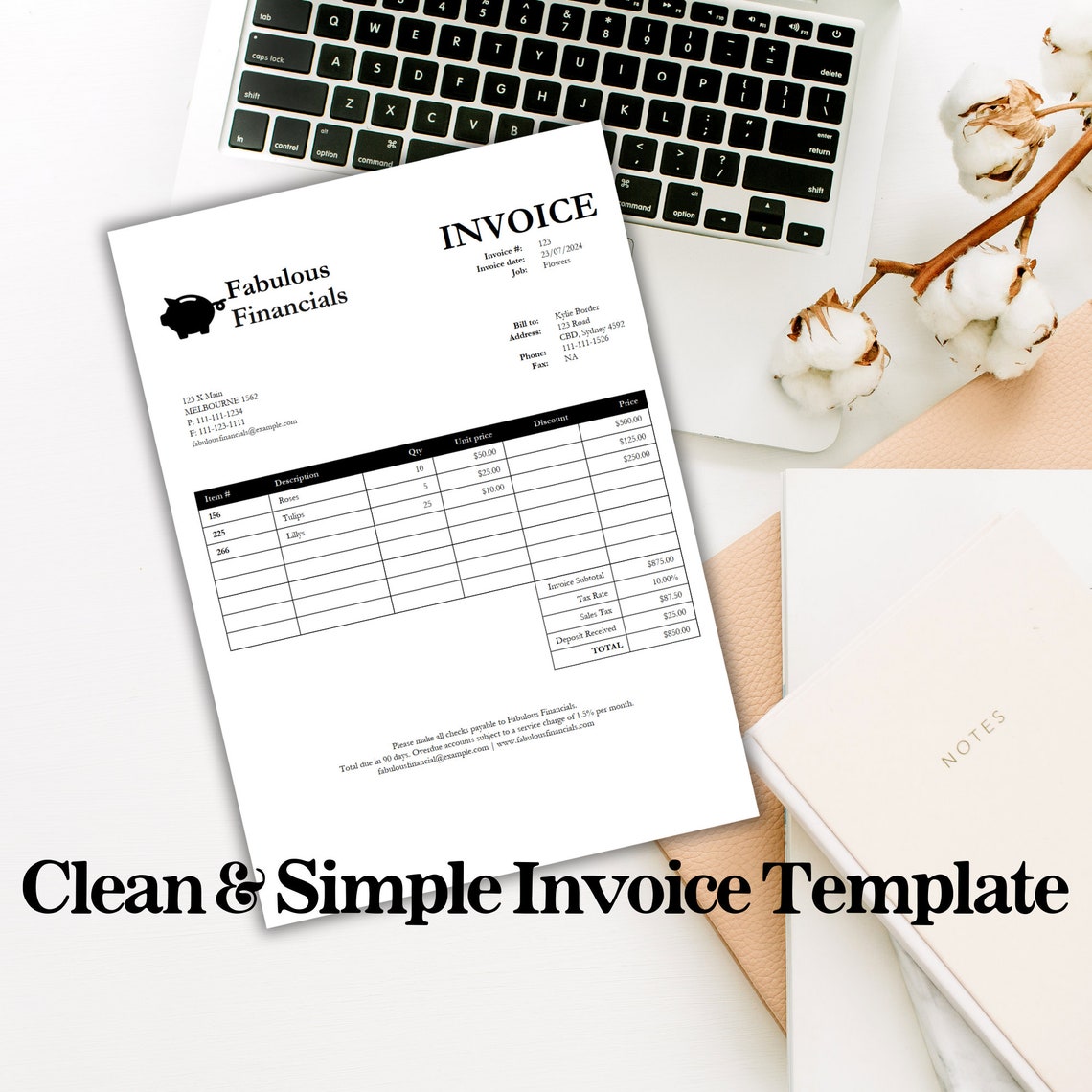 Invoice Template Excel Editable for Spreadsheet Budget Small Business ...