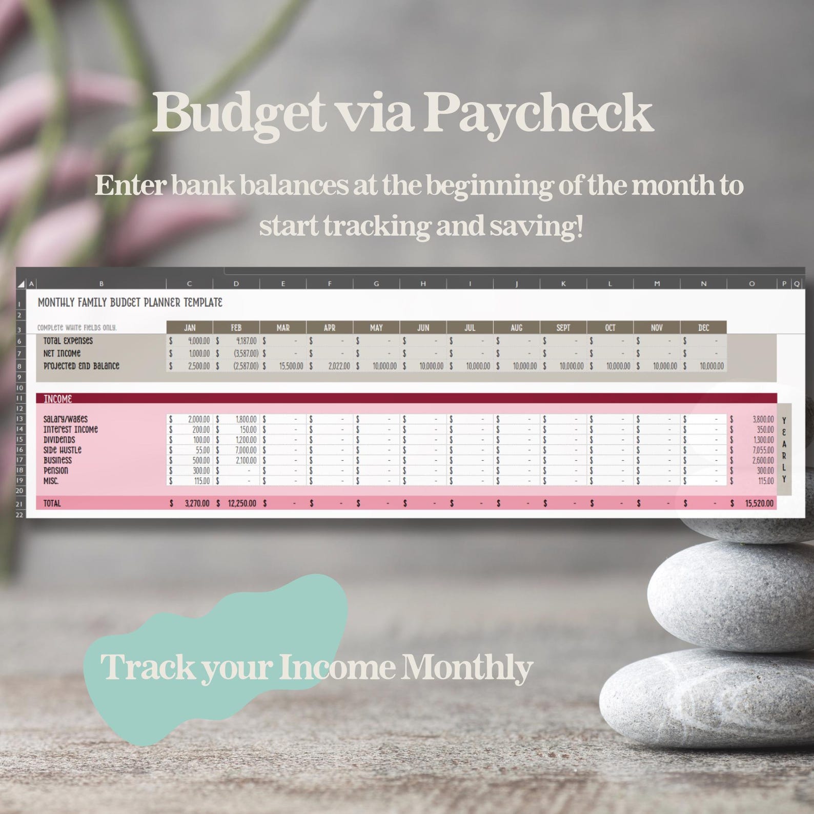 Pay Check Budget Spreadsheet With PLR Easy Tracking Budget Spreadsheet ...