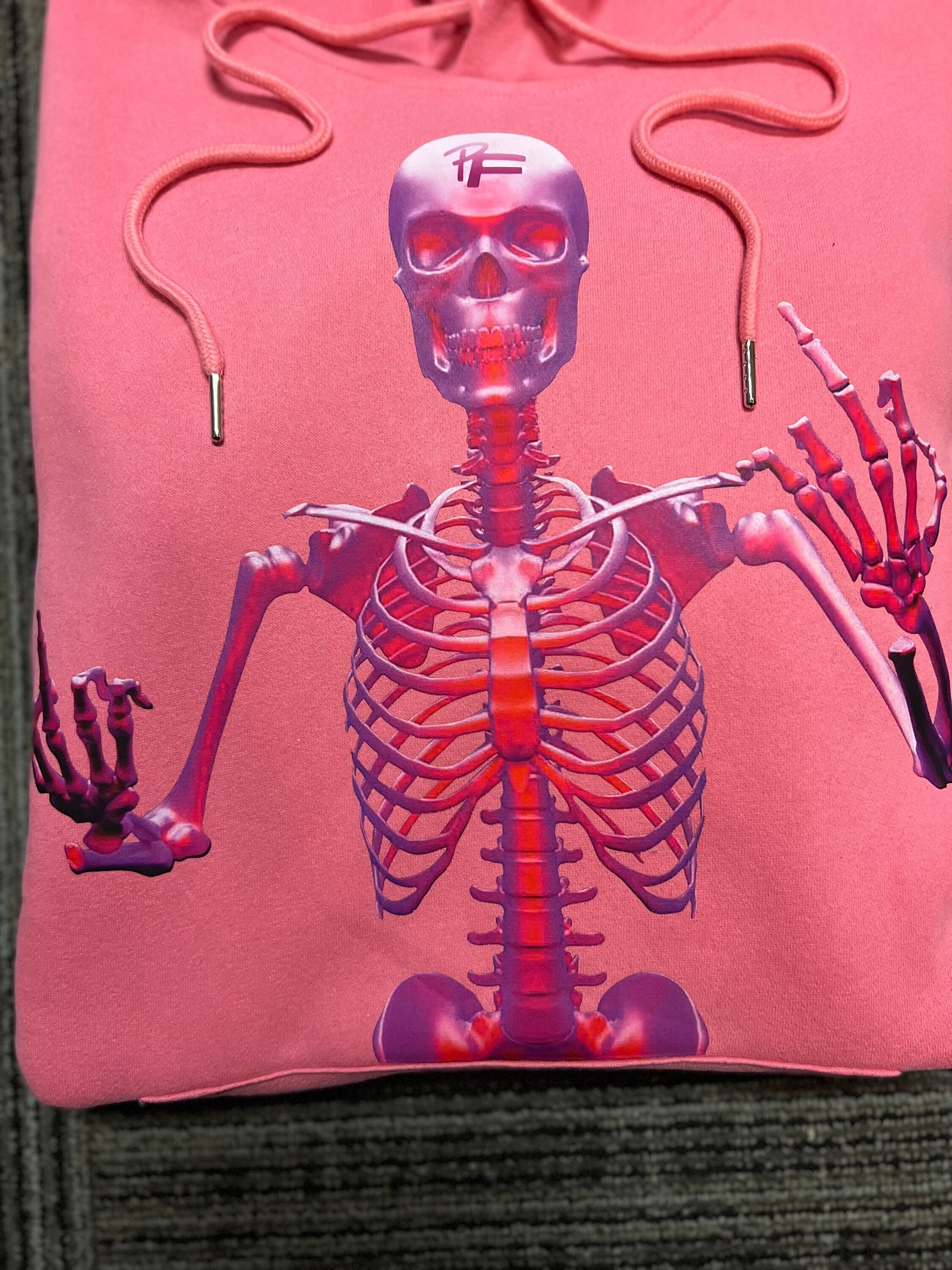PF Pink Skeleton Hoodie (skeleton Collection) - Etsy
