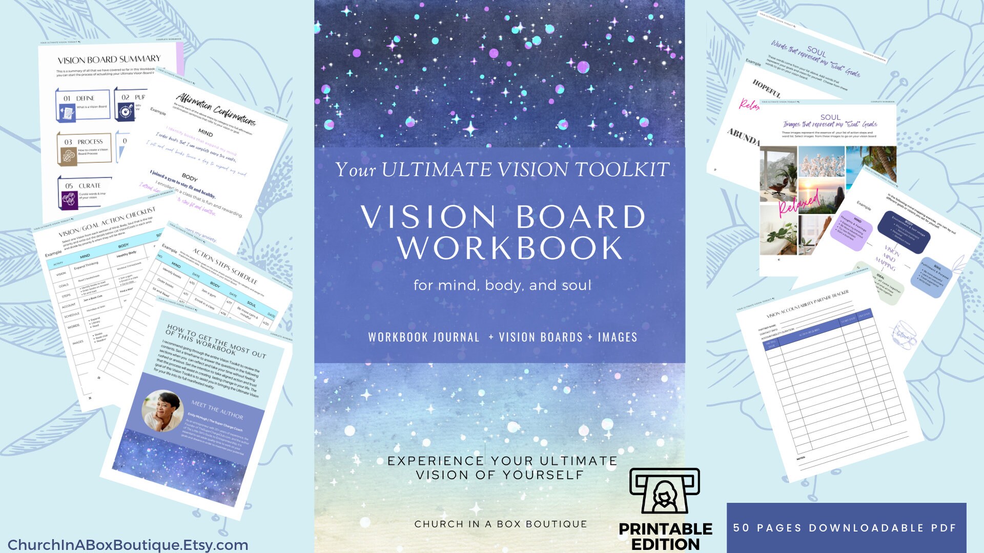 The Ultimate Vision Board Toolkit Bundle - Template Kit Printable ...