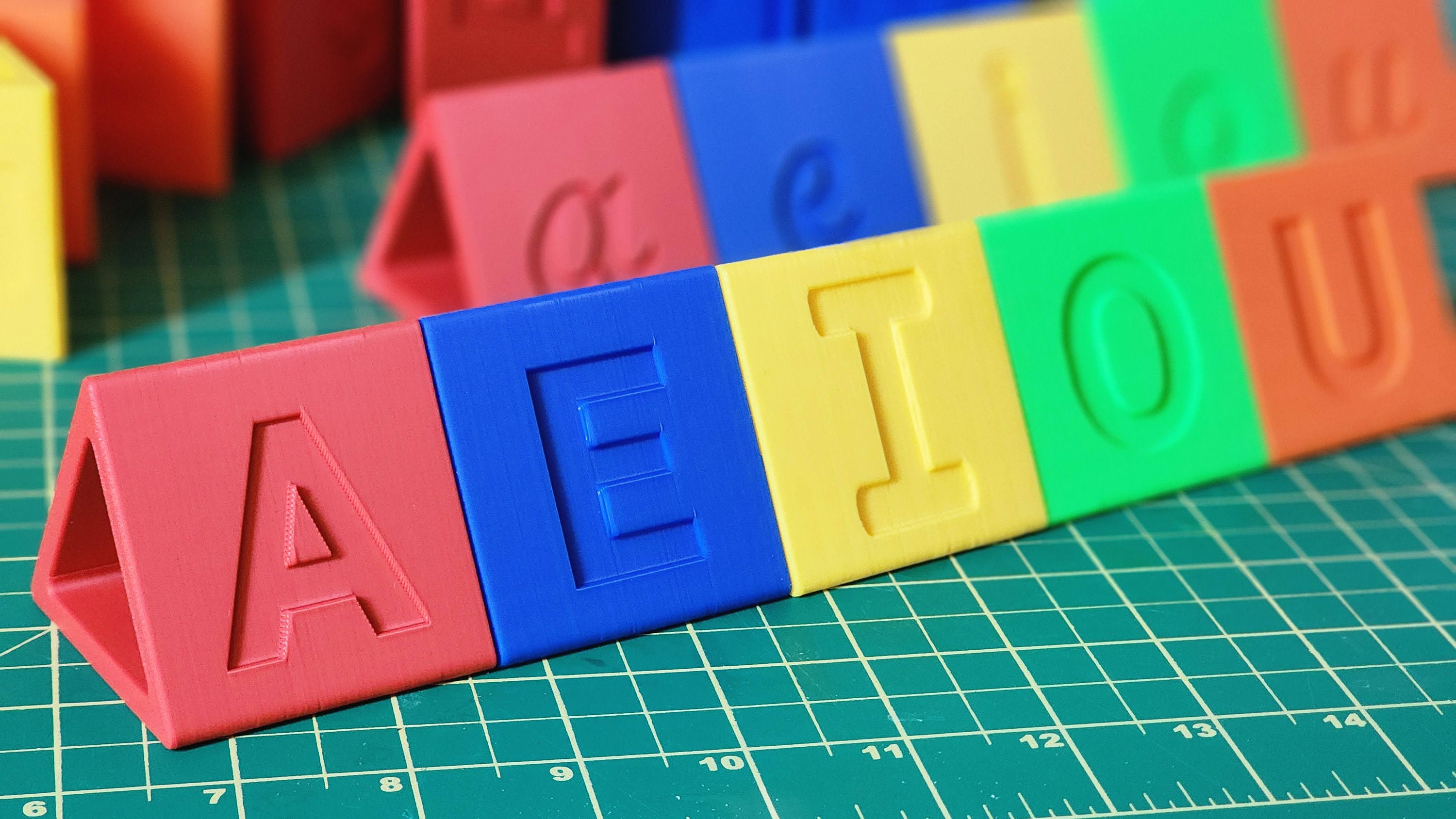 Phonics Learning 3d-printed Vowel Tents - Etsy