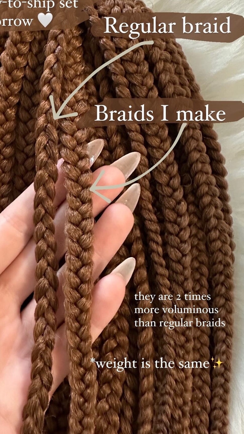Braids Temporary Ginger Brown Braids Volume Braids for Women - Etsy