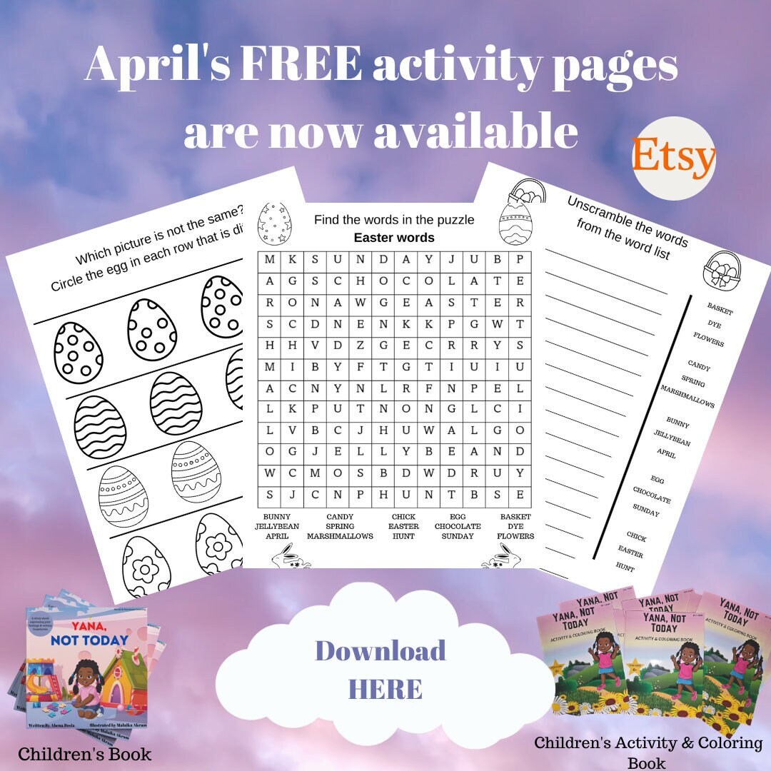Spring Activity Printable, Easter, Easter Word Search, Maze, Spring ...