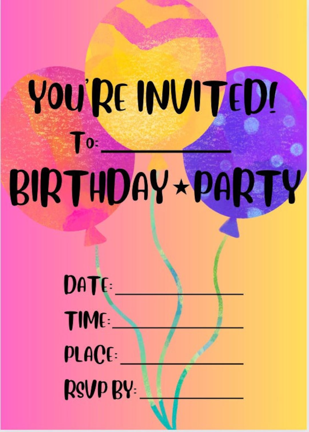 Birthday Invitation - Etsy