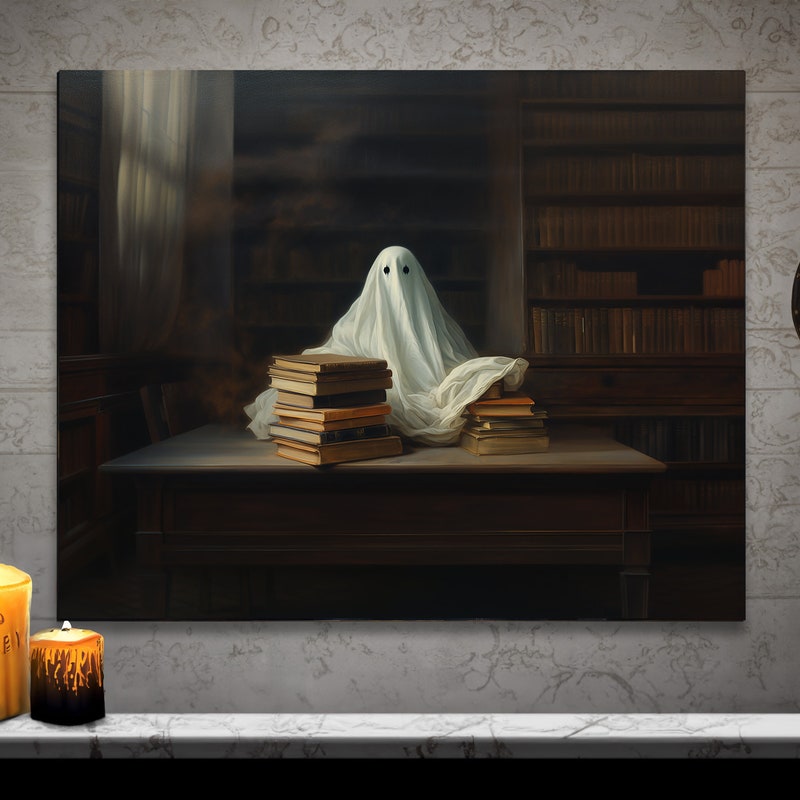 Ghost in Library - Etsy