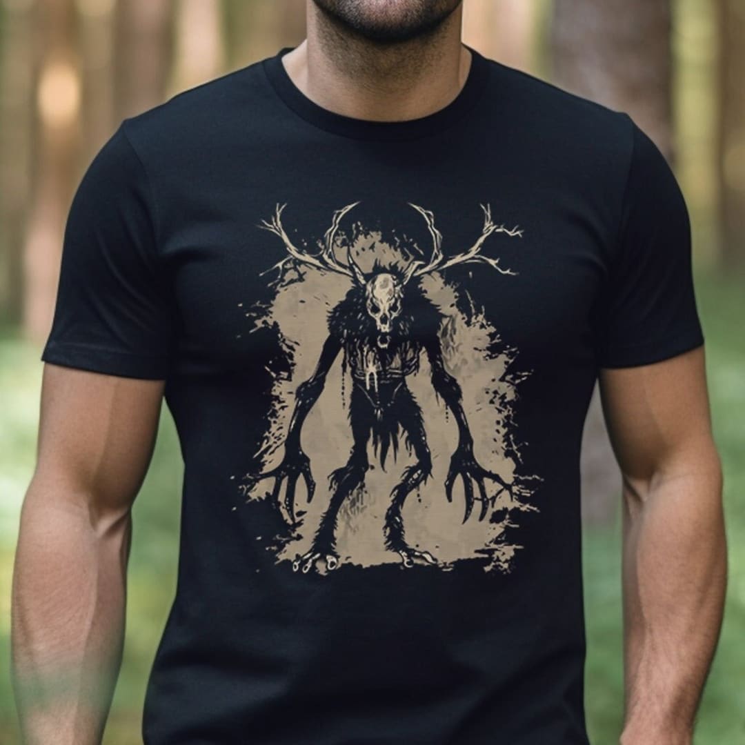 Wendigo T-shirt: Skinwalker Cryptid Monster Design - Etsy