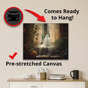 Ghost in Window Wall Art Halloween Decor Gothic Art Dark Academia ...