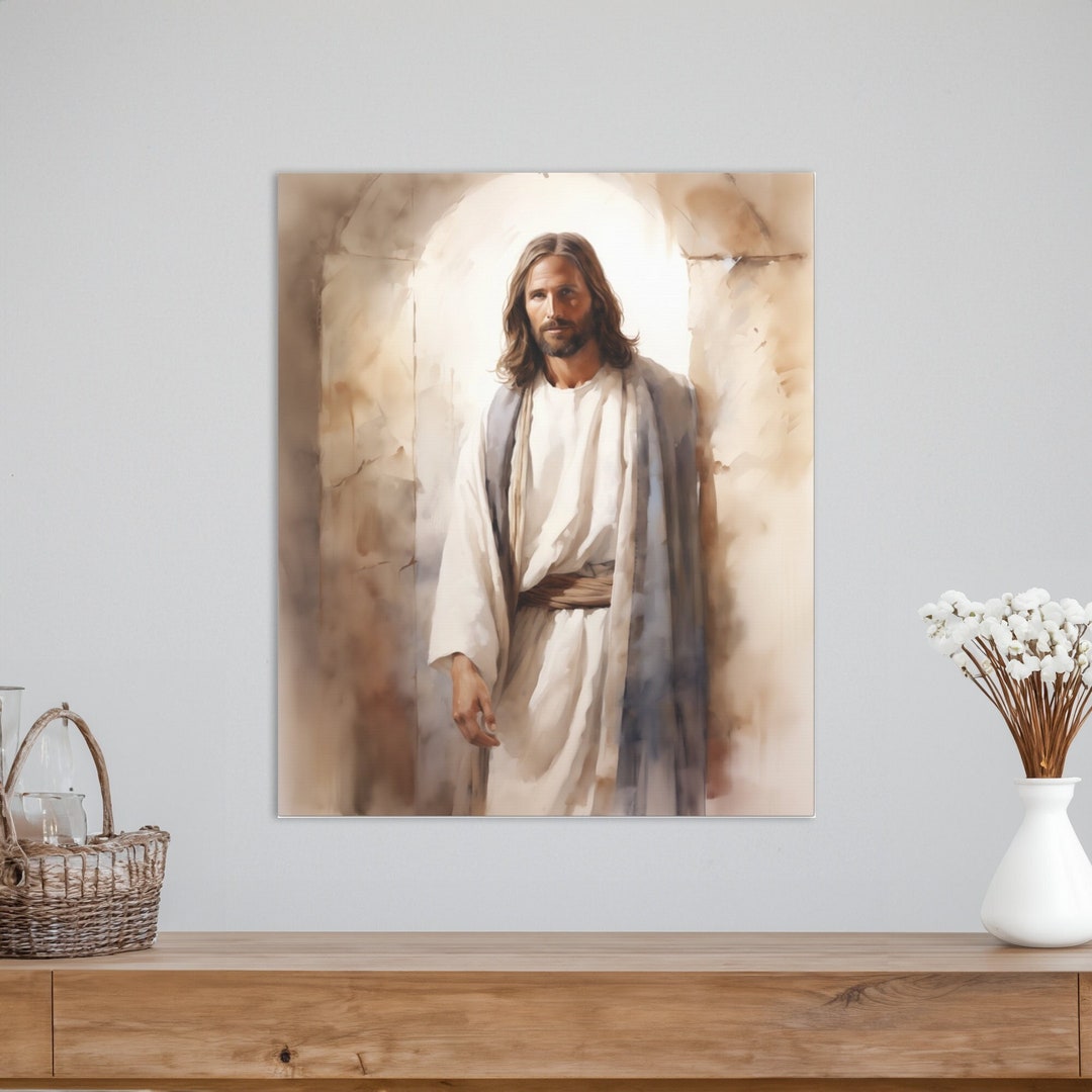 Let Him in Jesus Canvas: Christian Wall Art - Etsy