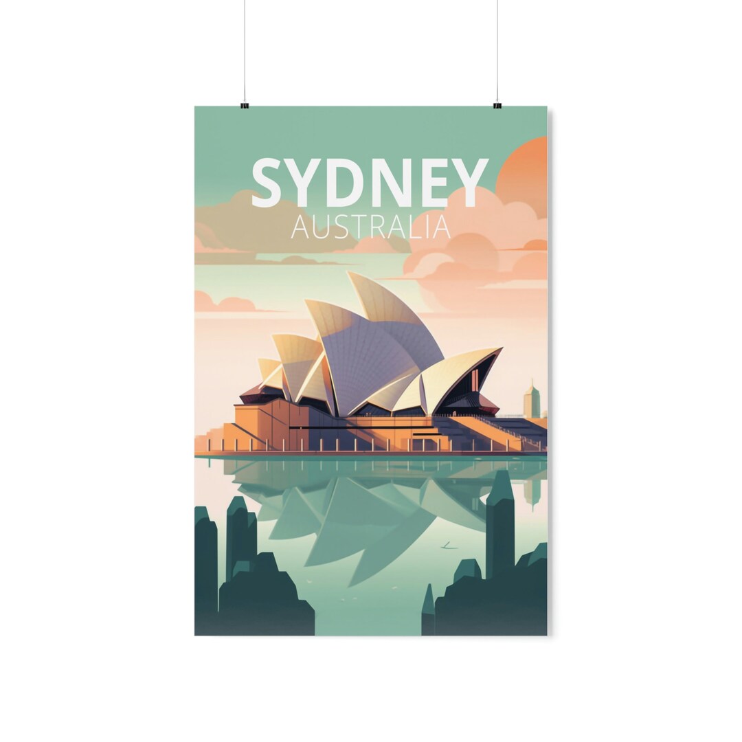 Sydney Australia Travel Poster Print, Sydney Opera House Poster, Sydney ...