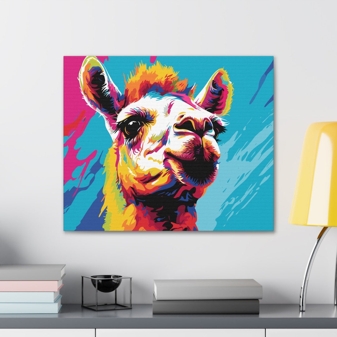 Llama Wall Art Home Decor Animal Wall Art Office Decor Wall Decor Pop ...