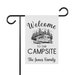 Welcome to Our Campsite Personalized Garden Flag Custom Camping Flag ...