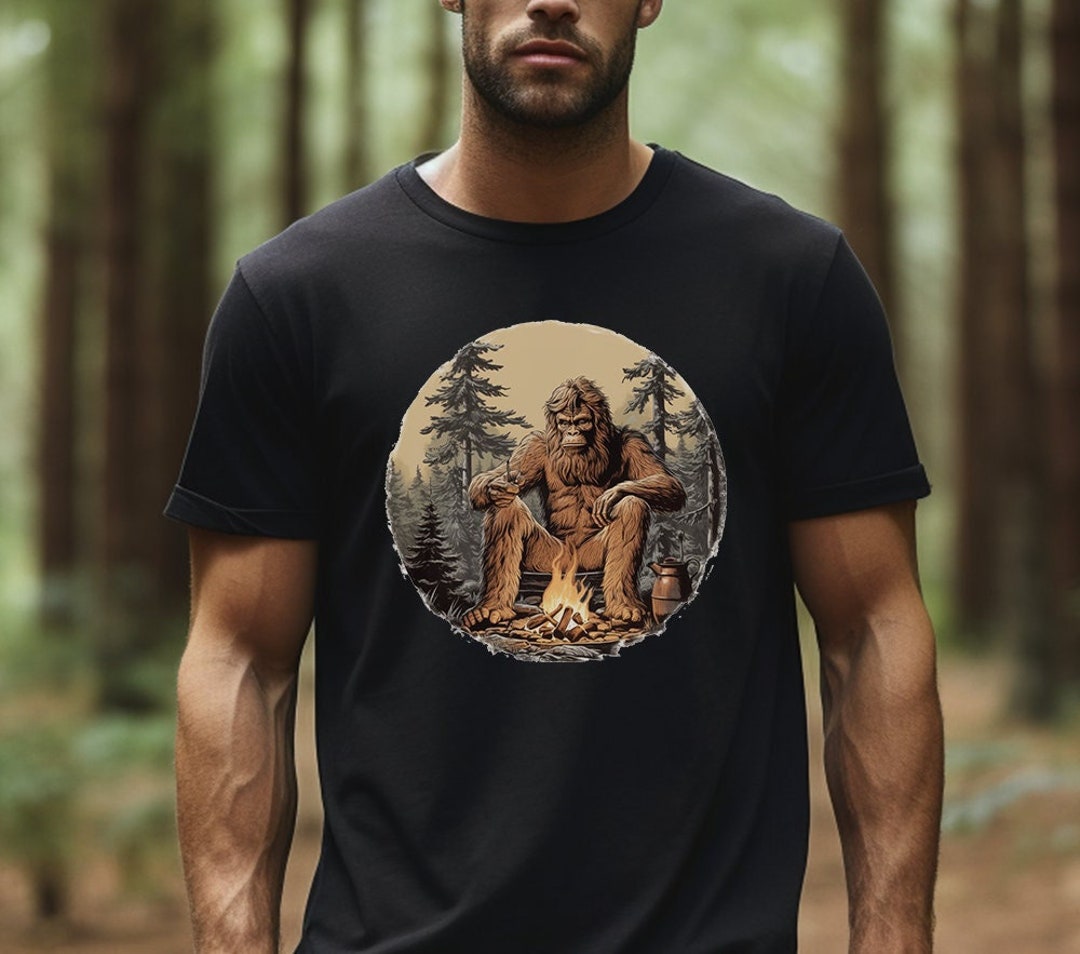 Bigfoot Campfire Shirt Bigfoot Shirt Sasquatch Camping Shirt - Etsy
