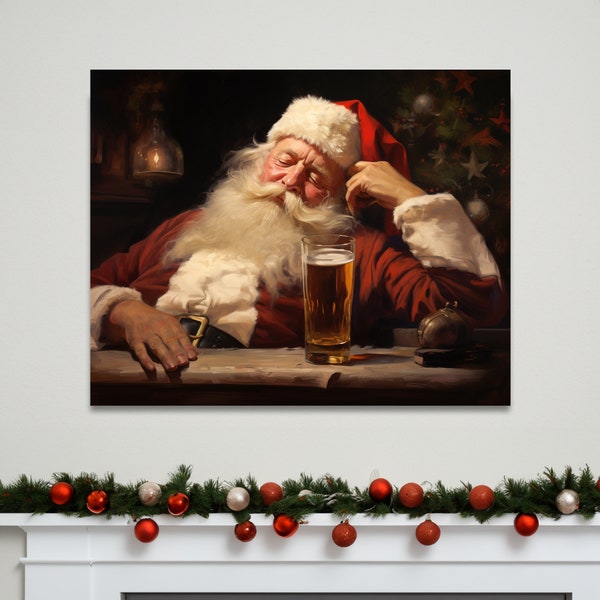 Santa Art - Etsy