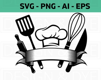 Chef Tools Svg, Cooking Tools Svg, Chef Logo Svg, Restaurant Logo Svg ...