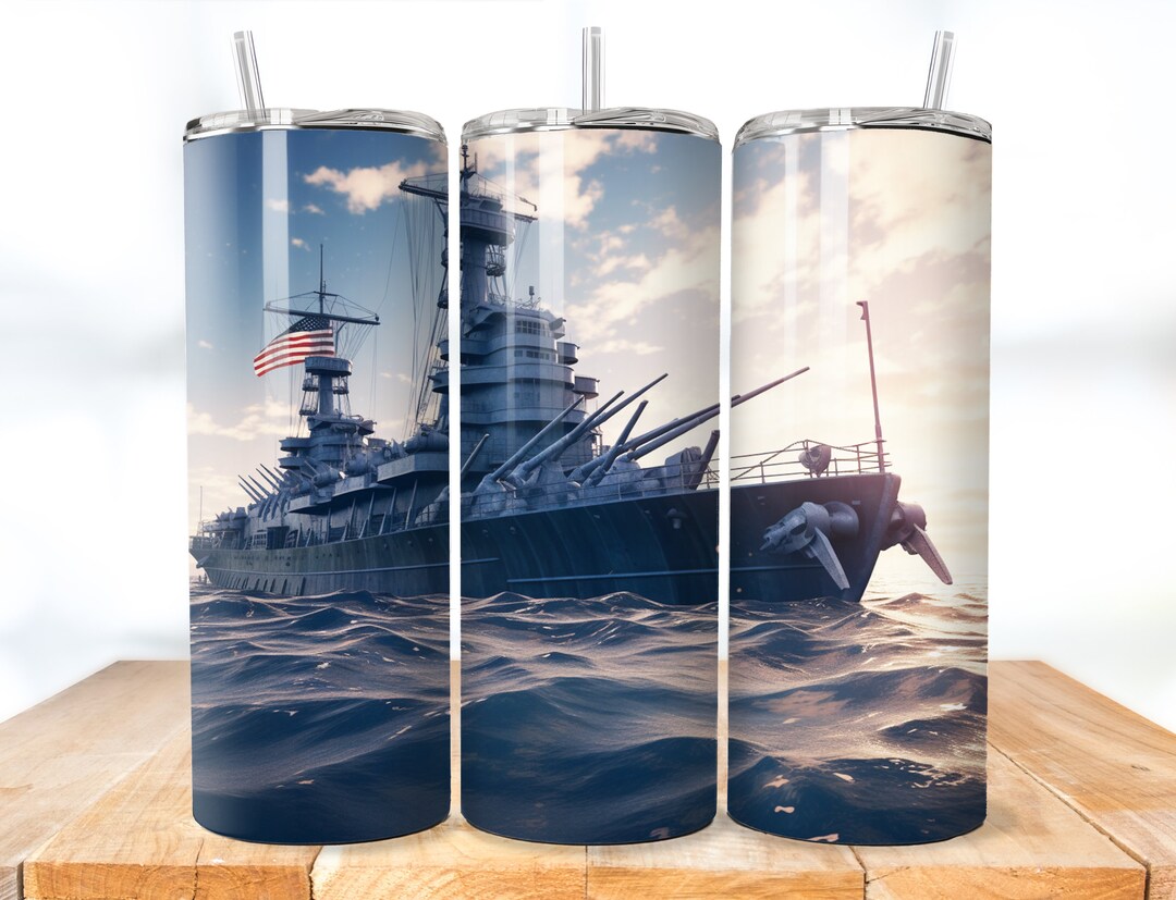 USS Arizona Tumbler Wrap: 3D Navy Sublimation Design (PNG, PDF) - Etsy