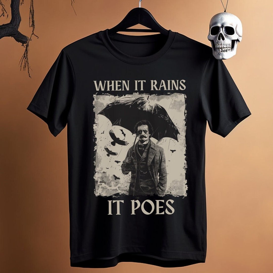 Edgar Allan Poe Shirt: Gothic Dark Academia Reading Lovers Gift - Etsy
