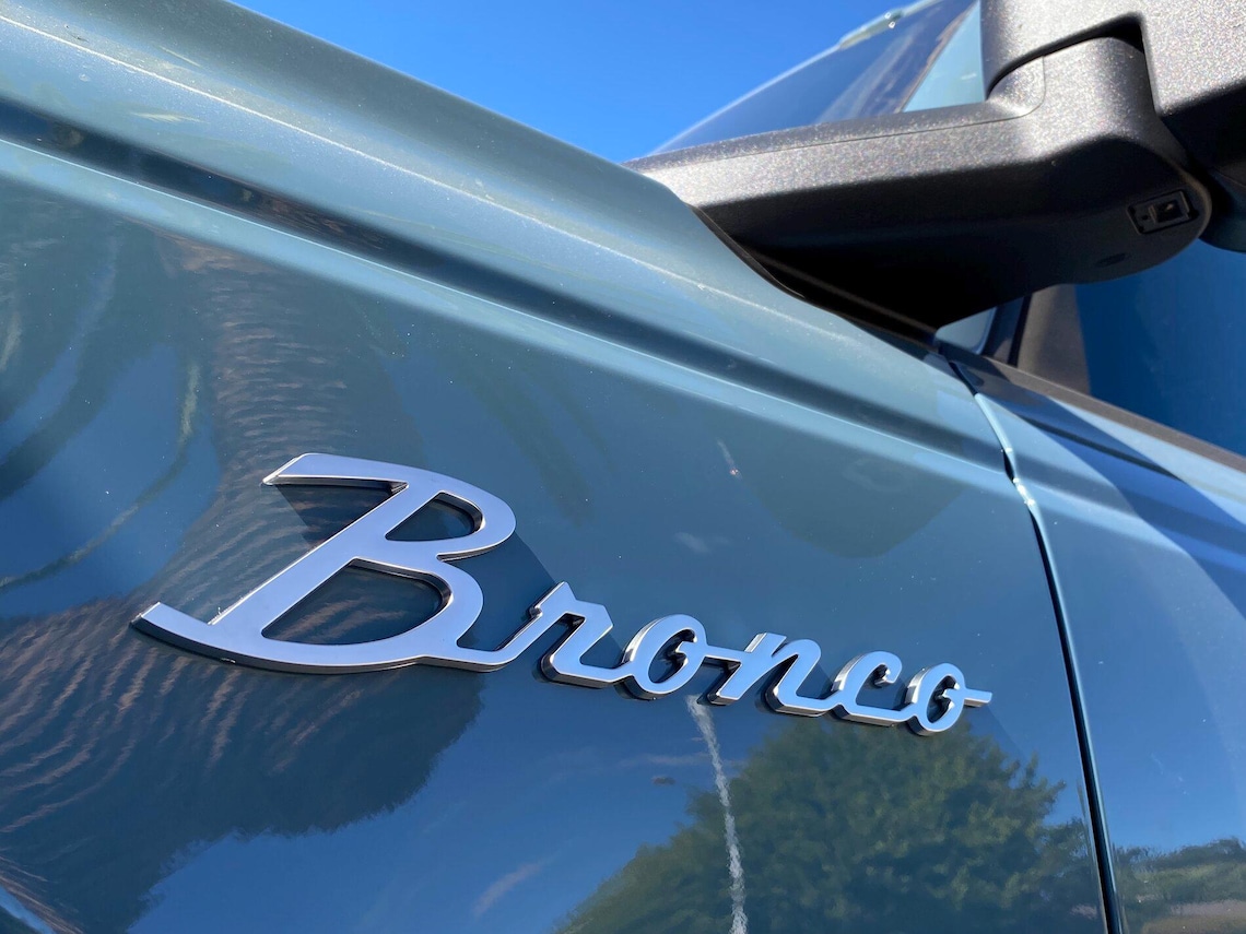 Bronco Emblem Matte Black Badge Classic Script - Etsy
