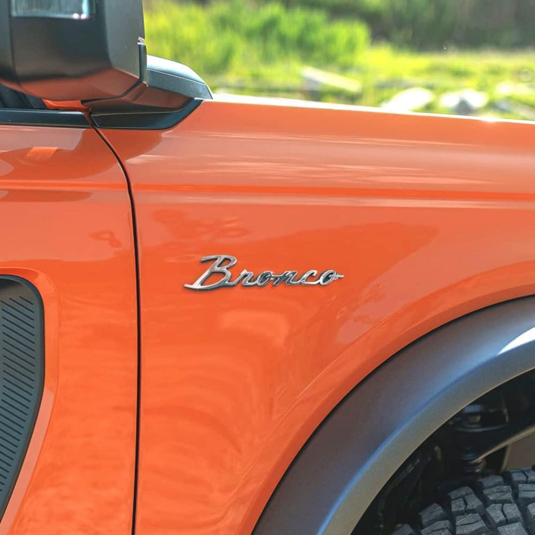 Bronco Emblem Matte Black Badge Classic Script - Etsy