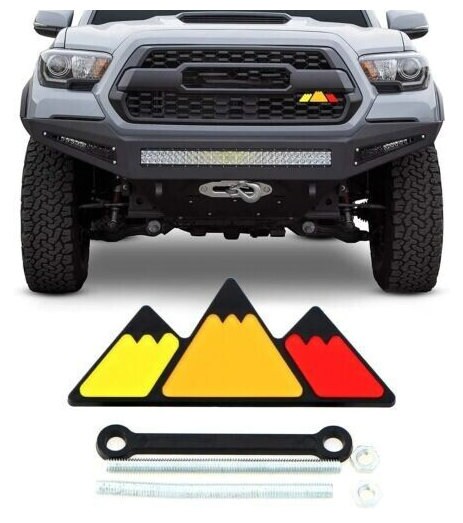 Tri-color Grille Badge Emblem for 2016-2023 Toyota Tacoma TRD 4runner ...