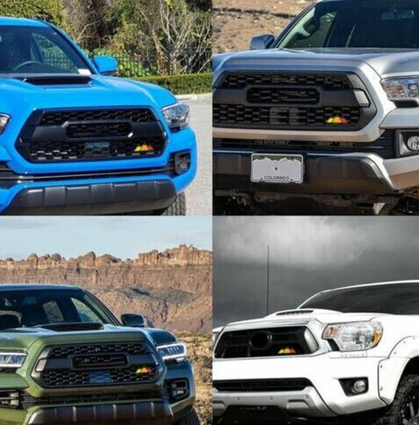 Tri-color Grille Badge Emblem for 2016-2023 Toyota Tacoma TRD 4runner ...