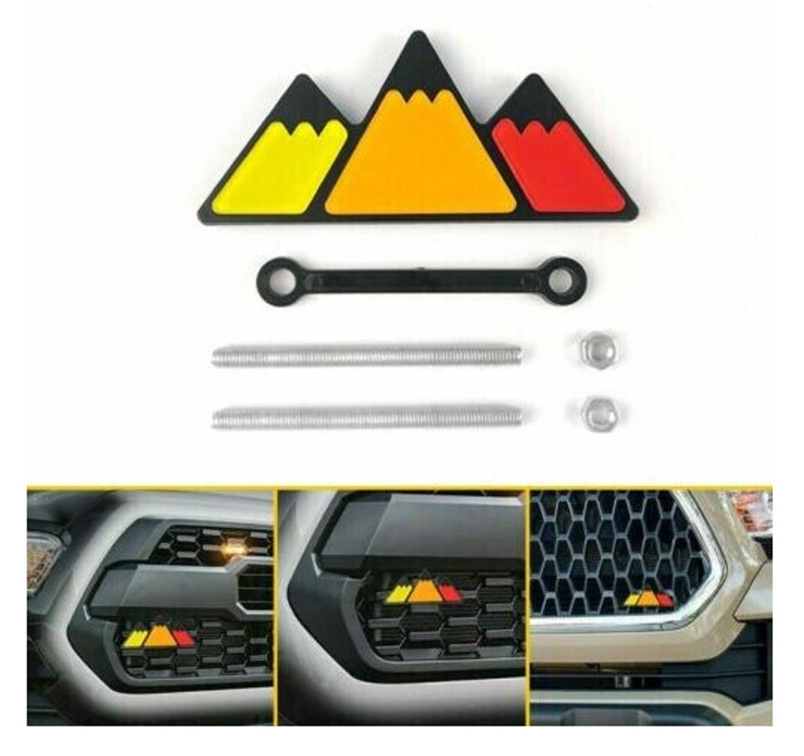 Tri-color Grille Badge Emblem for 2016-2023 Toyota Tacoma TRD 4runner ...