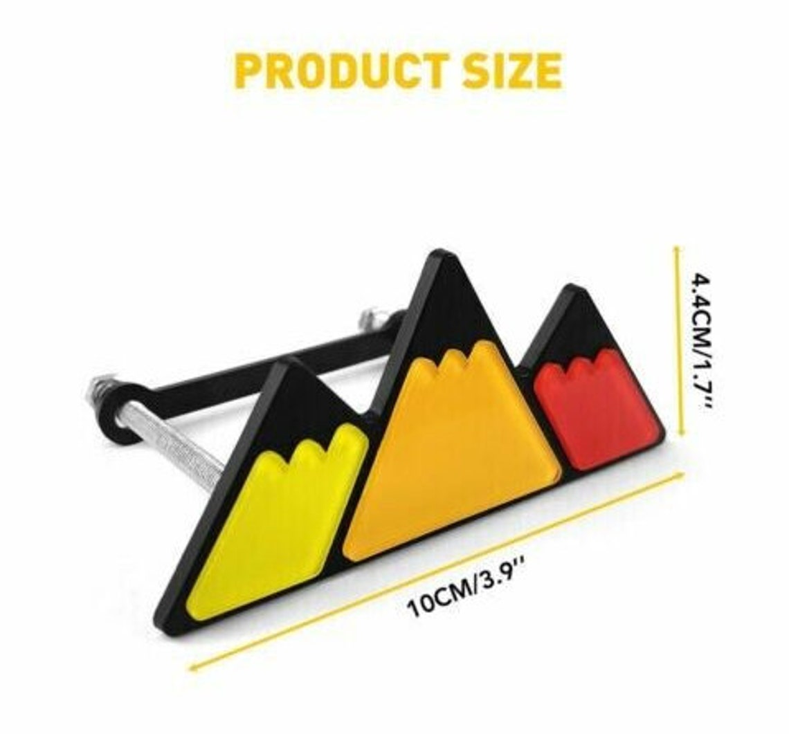Tri-color Grille Badge Emblem for 2016-2023 Toyota Tacoma TRD 4runner ...