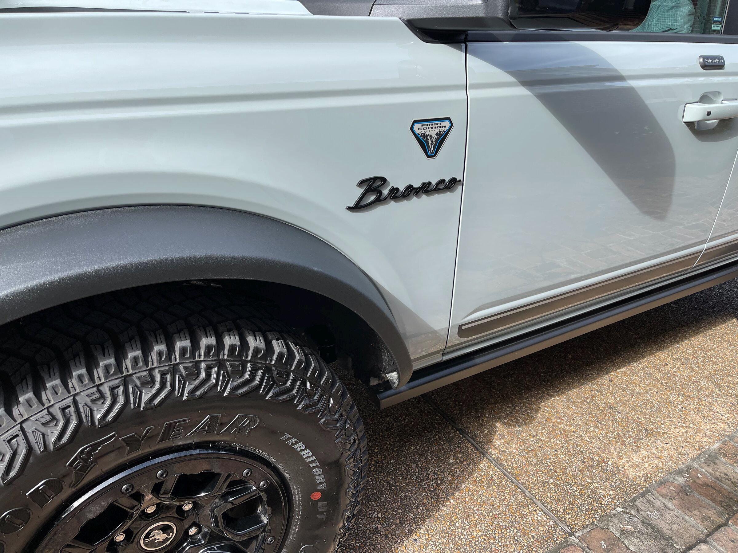 Bronco Emblem Matte Black Badge Classic Script - Etsy