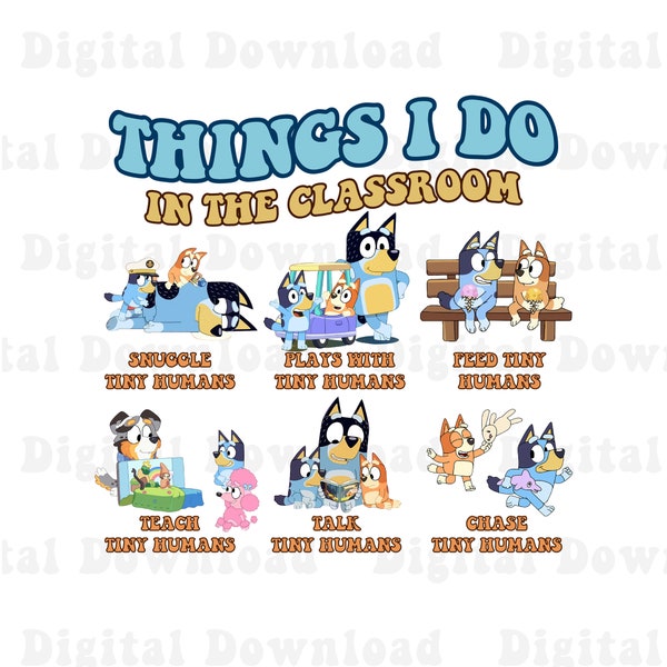 Bluey Teacher Png - Etsy Hong Kong