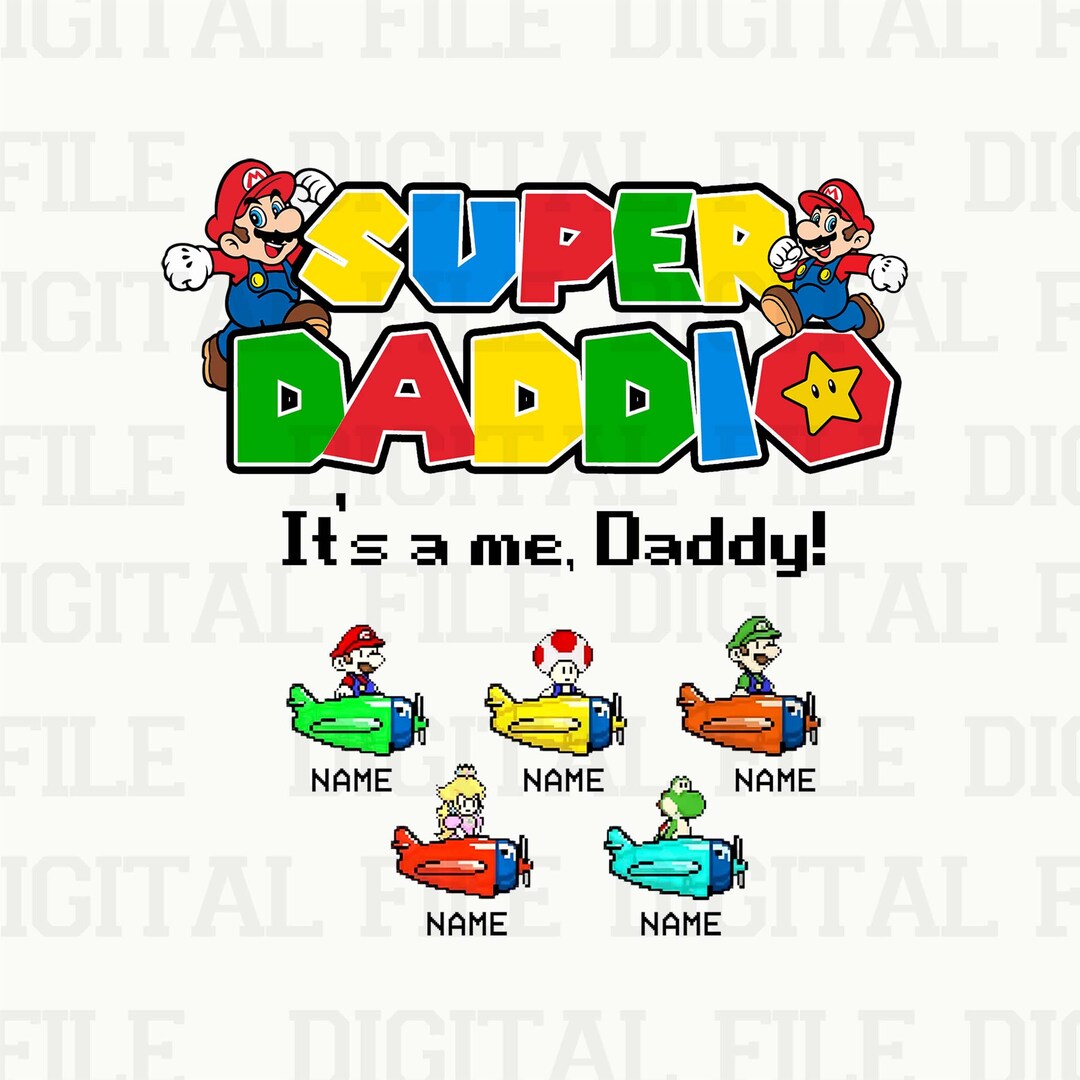 Personalized Super Daddio PNG Custom Kid's Name Png - Etsy