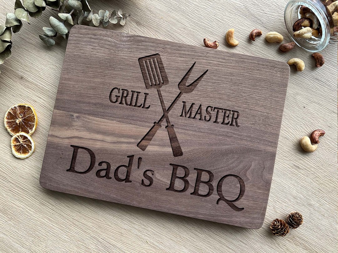 Grill Master Dad's BBQ Custom Cutting Board Father's - Etsy