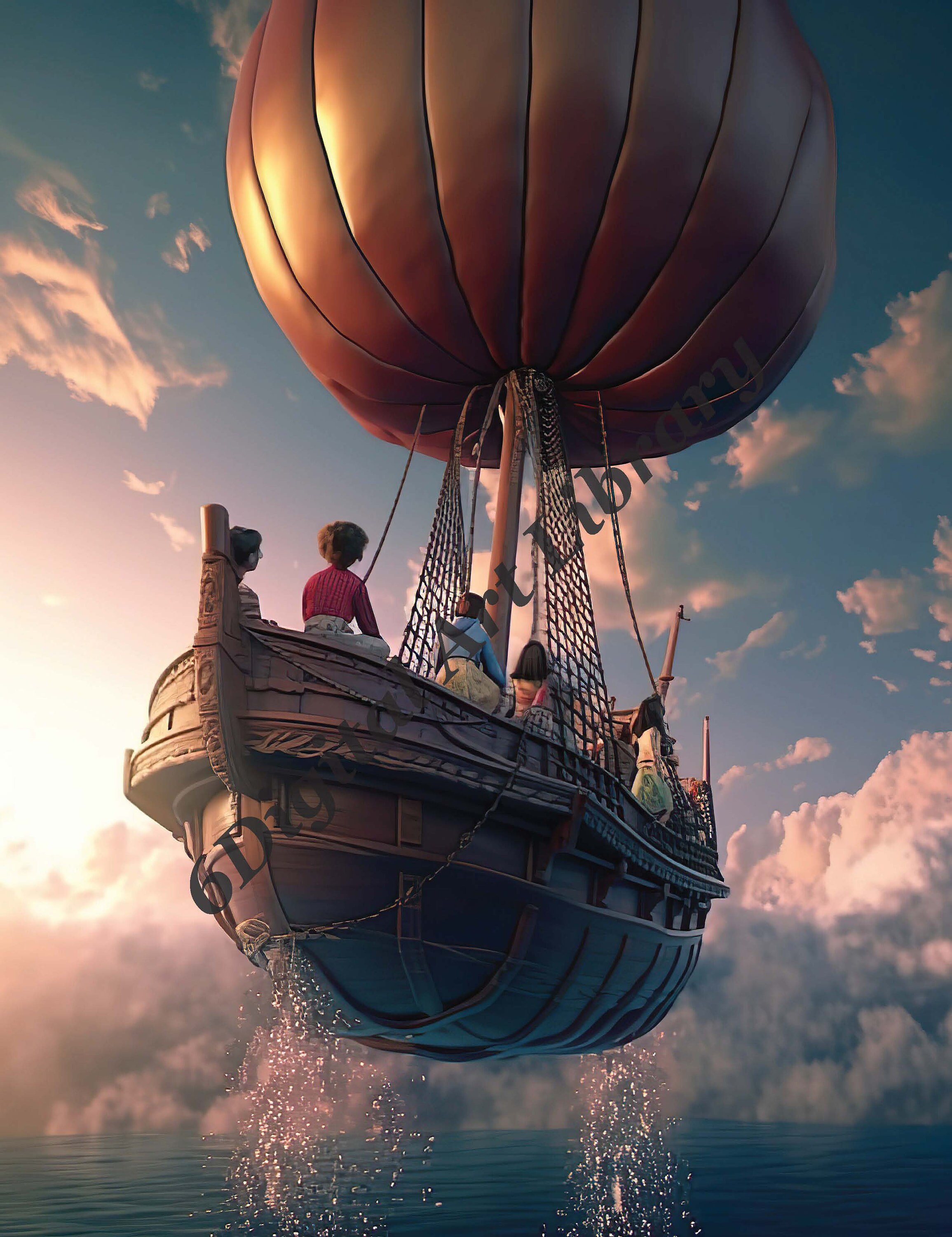 Floating Discovery Digital Art Unique Art Sci-fi Art Fantasy - Etsy