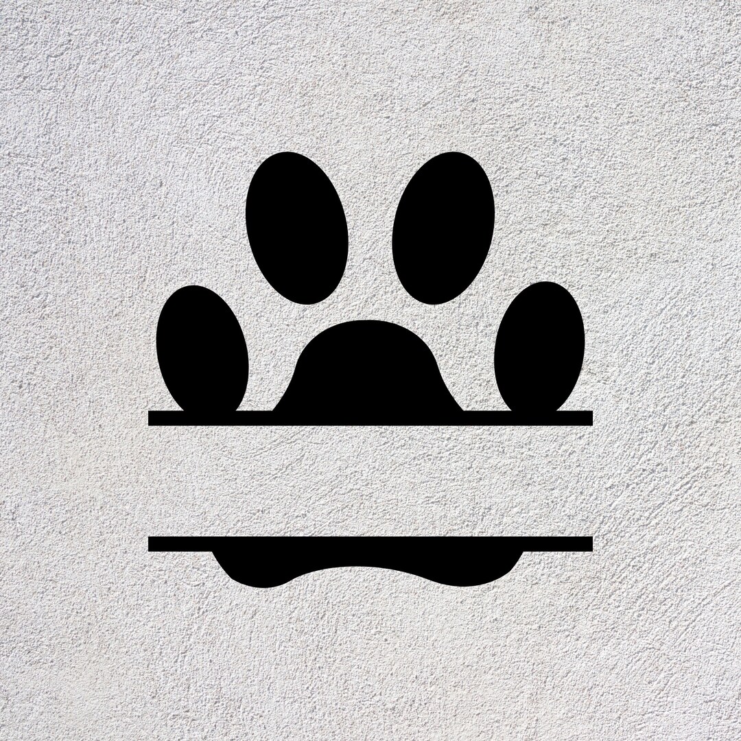 Paw Print Monogram Paw 4 Formats Svg Png Jpg PDF - Etsy UK