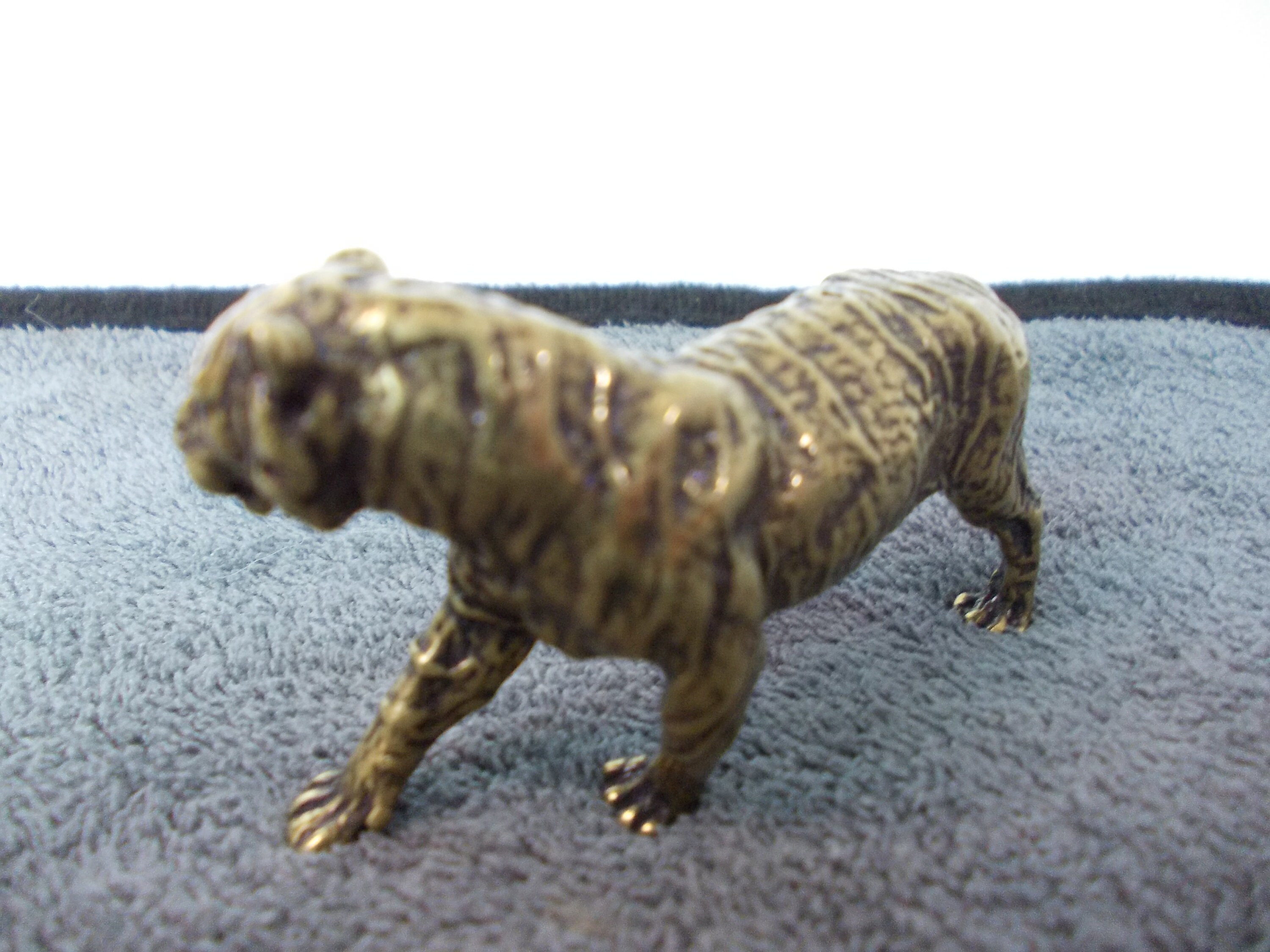 Copper Art Ferocious Copper Tiger Statue, Wild Anmimal Sculpture, Small ...