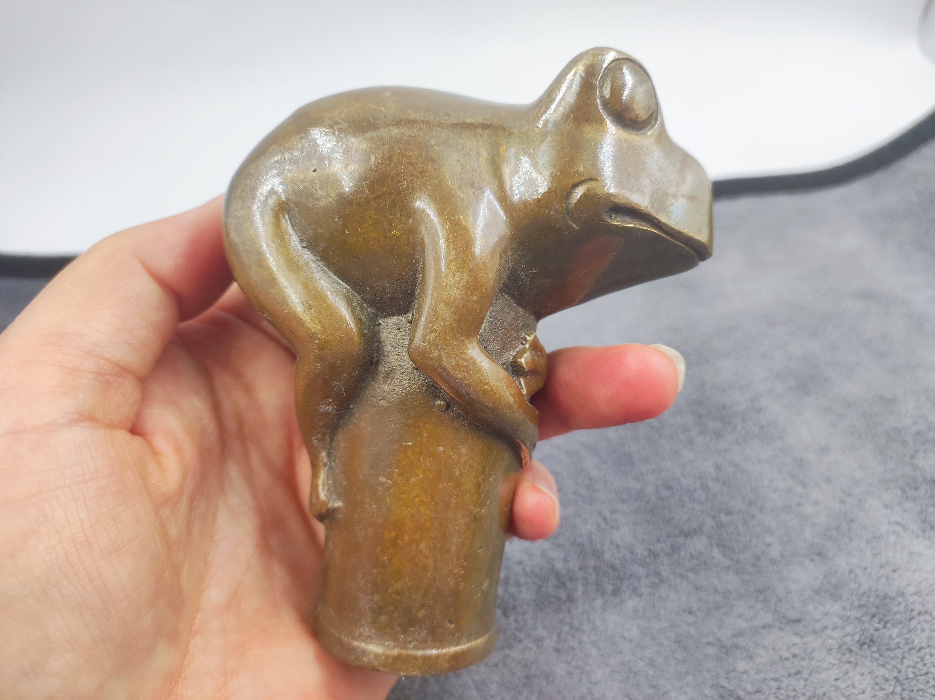 Copper Art Ferocious Copper Frog Head Door Handle Cabinet Handle Statue ...