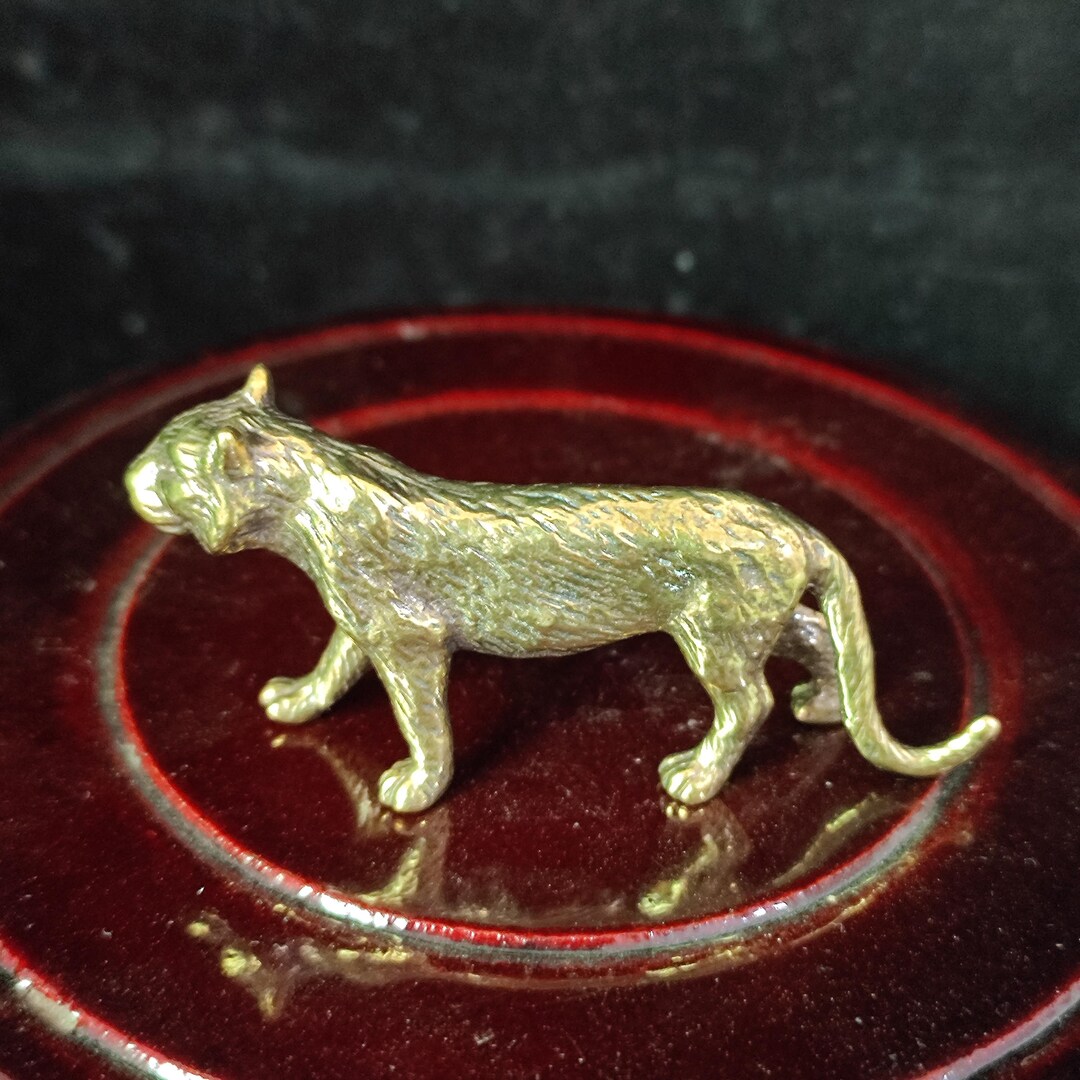 Wild Anmimal Sculpture,small Tiger Statue Leopard Mini Miniature ...