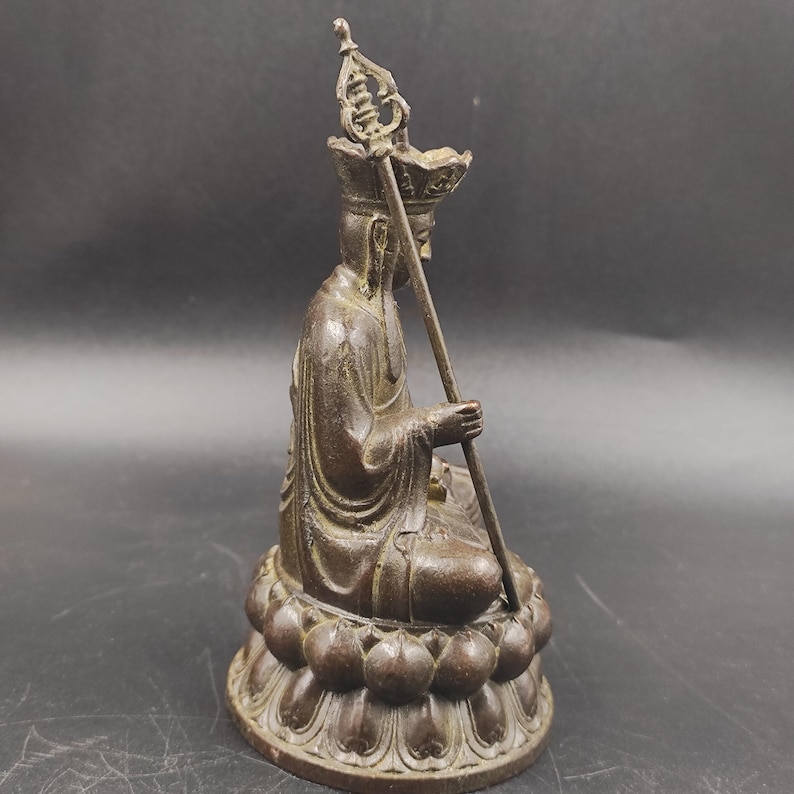 Pure Copper Ksitigarbha Bodhisattva Standing Posture Dizang Pusa Copper ...