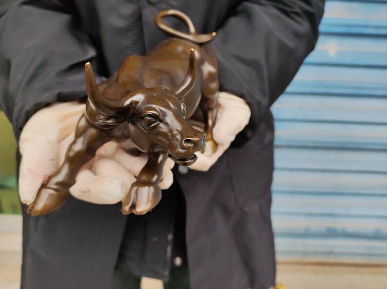 2025 Chinese Zodiac Copper Art Ferocious Red Copper Ox Bull Statue,wild ...