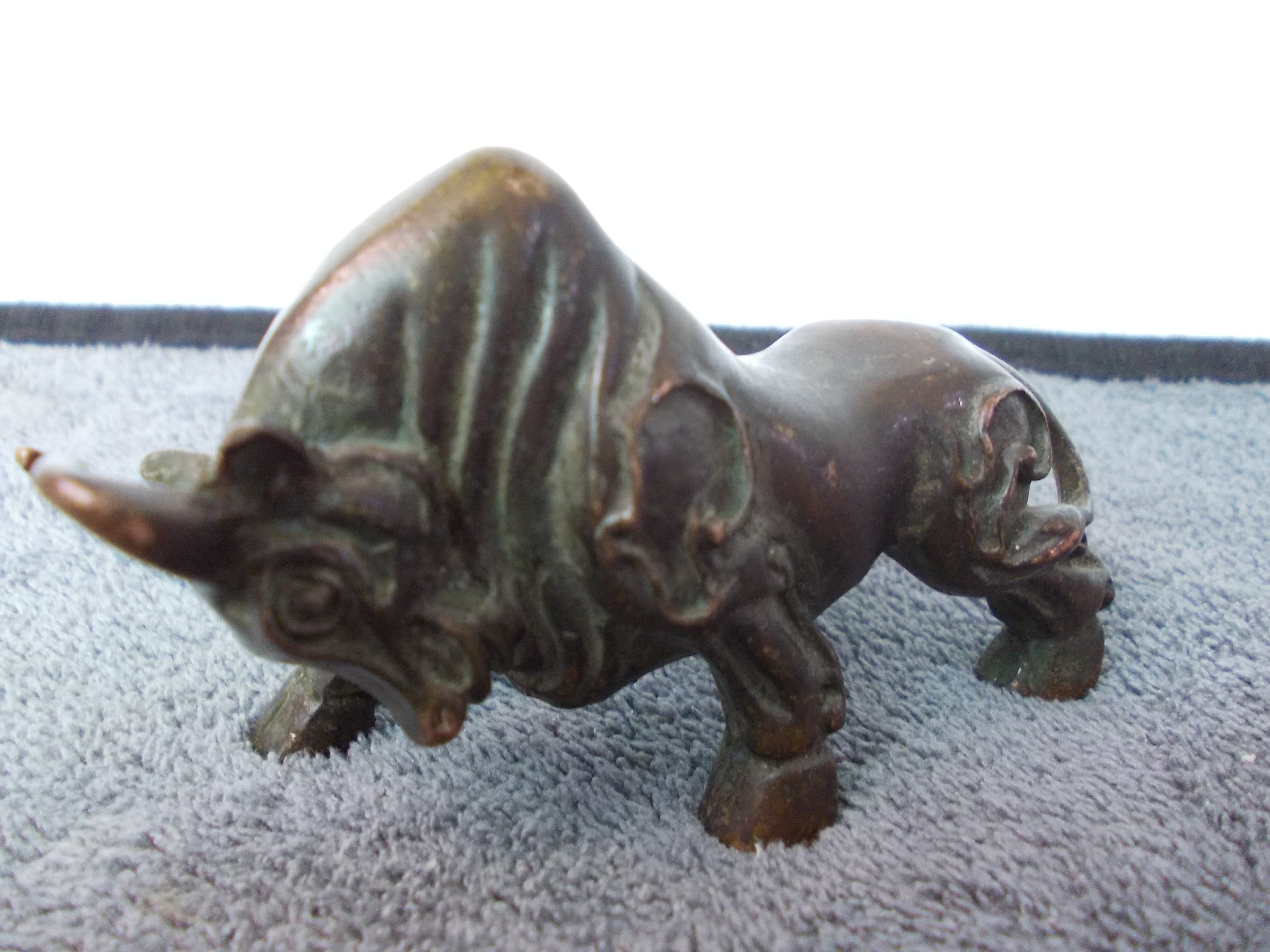 Copper Art Red Copper Ox Bull Statue Wild Anmimal Sculpture - Etsy